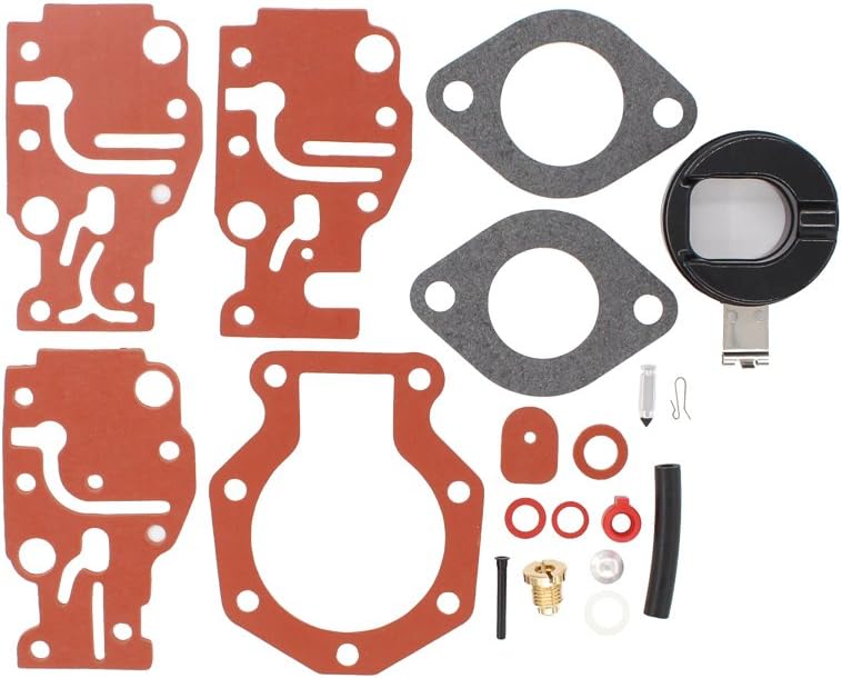 Carburetor Rebuild Carb Repair Kit for Johnson/Evinrude 6 8 9.9 15 20 ...