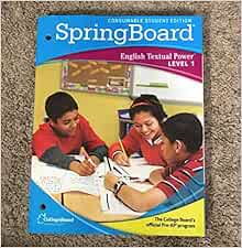 Amazon.com: SpringBoard English Textual Power Level 1 Annotated Teacher ...
