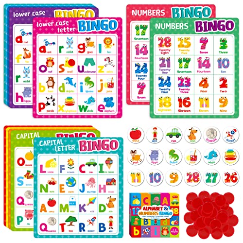 SpriteGru Alphabet Bingo Game, Uppercase/Lowercase/Number Bingo Game ...