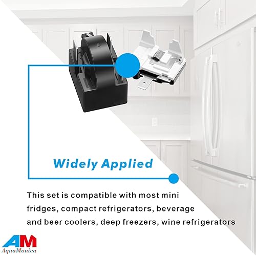 Galanz Replacement Parts Refrigerator Starter Relay & Overload Protector Kit - Compatible With ...