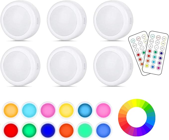 Cadrim Puck Lights, LED Color Changing Puck Lightings and Dimmable ...