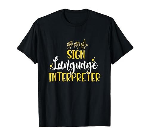 Sign Language Instrument Asl Gift Sign Language Teacher T-Shirt in ...