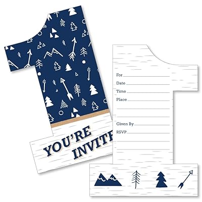 Buy He’s a Wild One - Shaped Fill-in Invitations - 1st Birthday Party ...