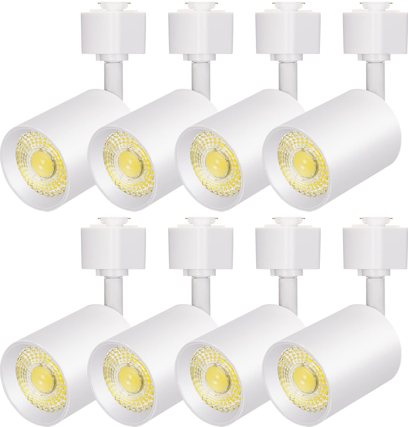 VANoopee 8 Pack J Type Track Lighting Heads 10W Dimmable LED Track Light Heads for Juno Track ...