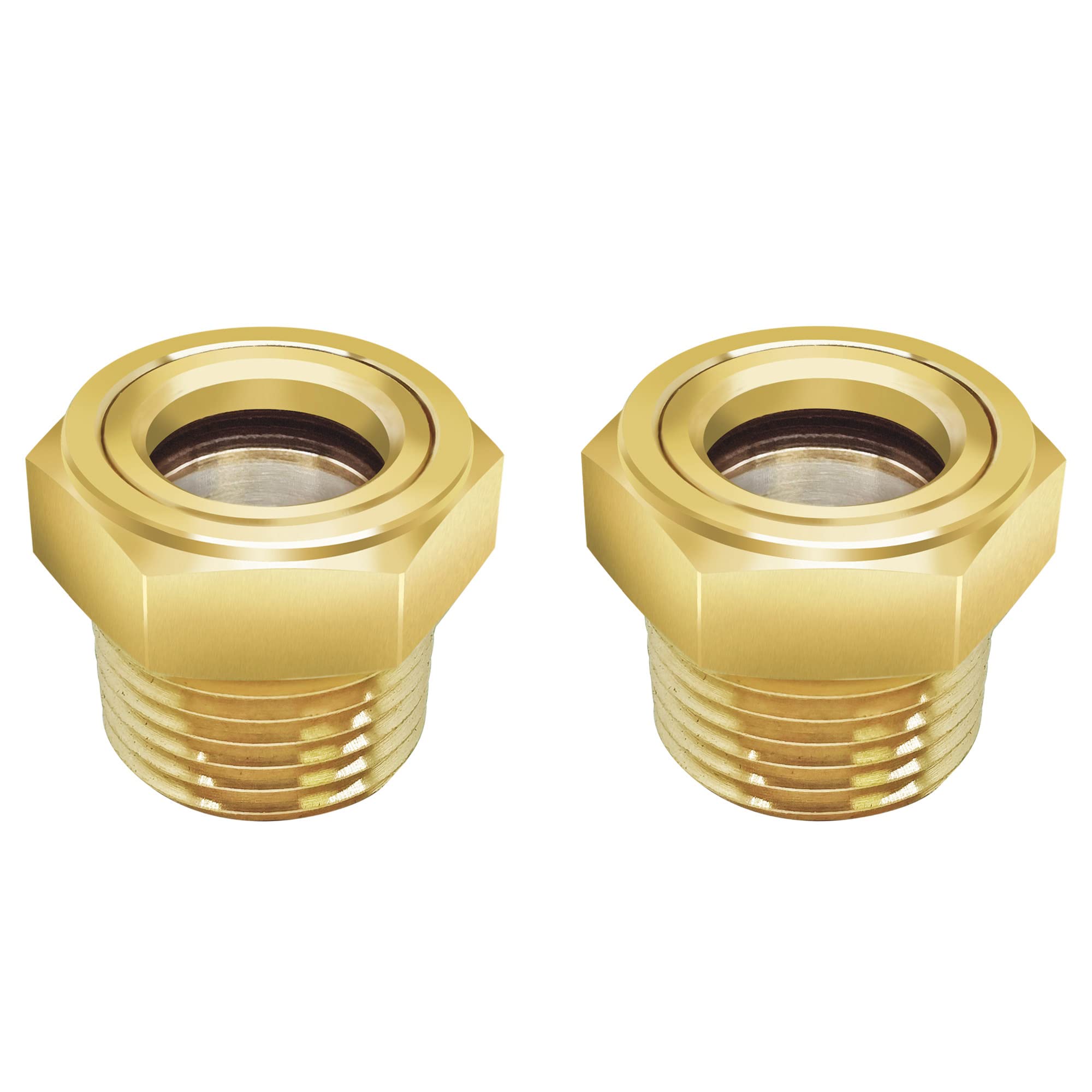 3/4 Npt Male Air Compressor Oil Level Sight Glass Hex Head Heavy Duty ...