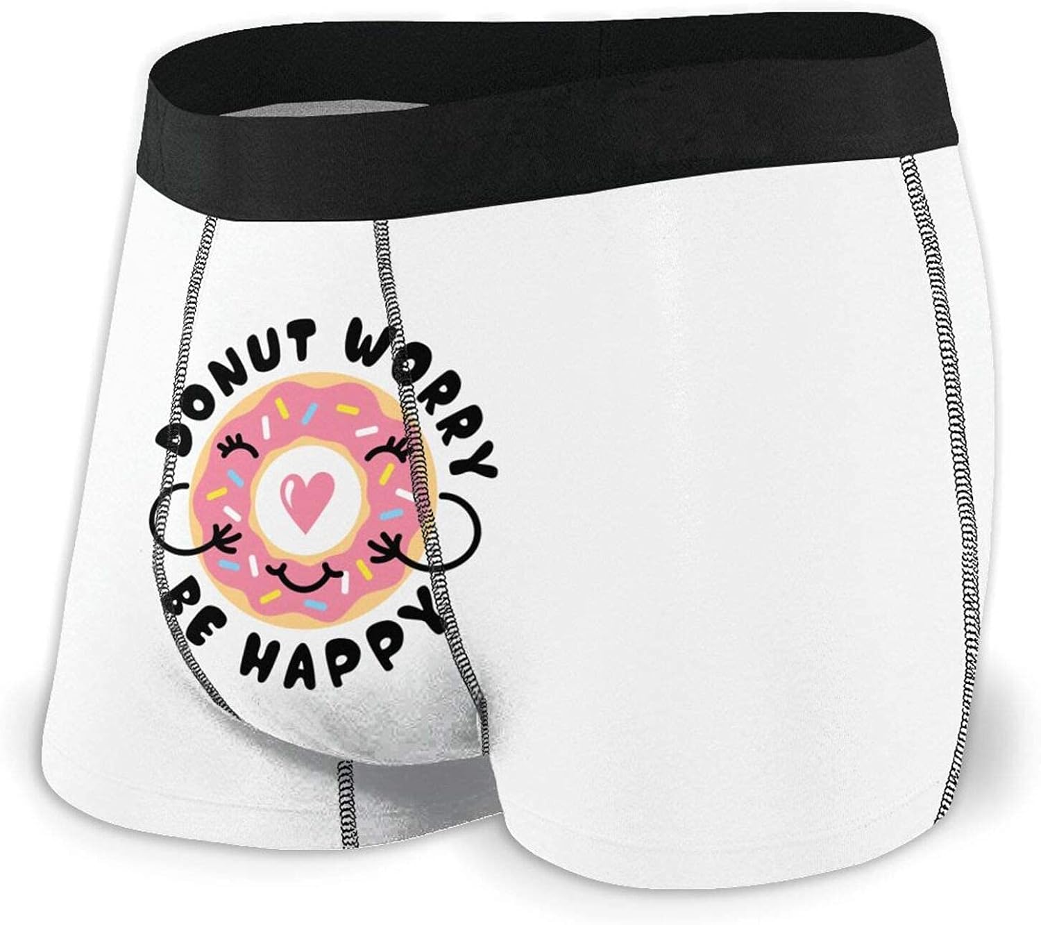 AOOEDM Mens Breathable Underwear Donut Worry Be Happy Comfort Soft ...