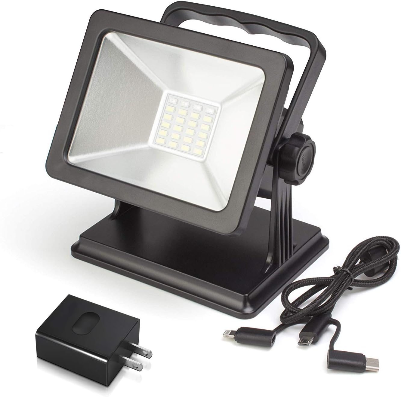 Magnetic LED Work Light Flood Light Portable Rechargeable 15 Watts ...