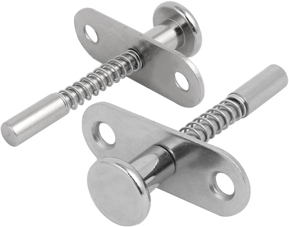 sourcing map 2 sSücke Edelstahl Feder Schnellverschluss Pin 6mm ...