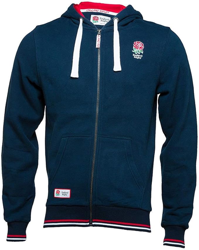 England Rugby Classic Zip Through Hoodie: Amazon.co.uk: Clothing