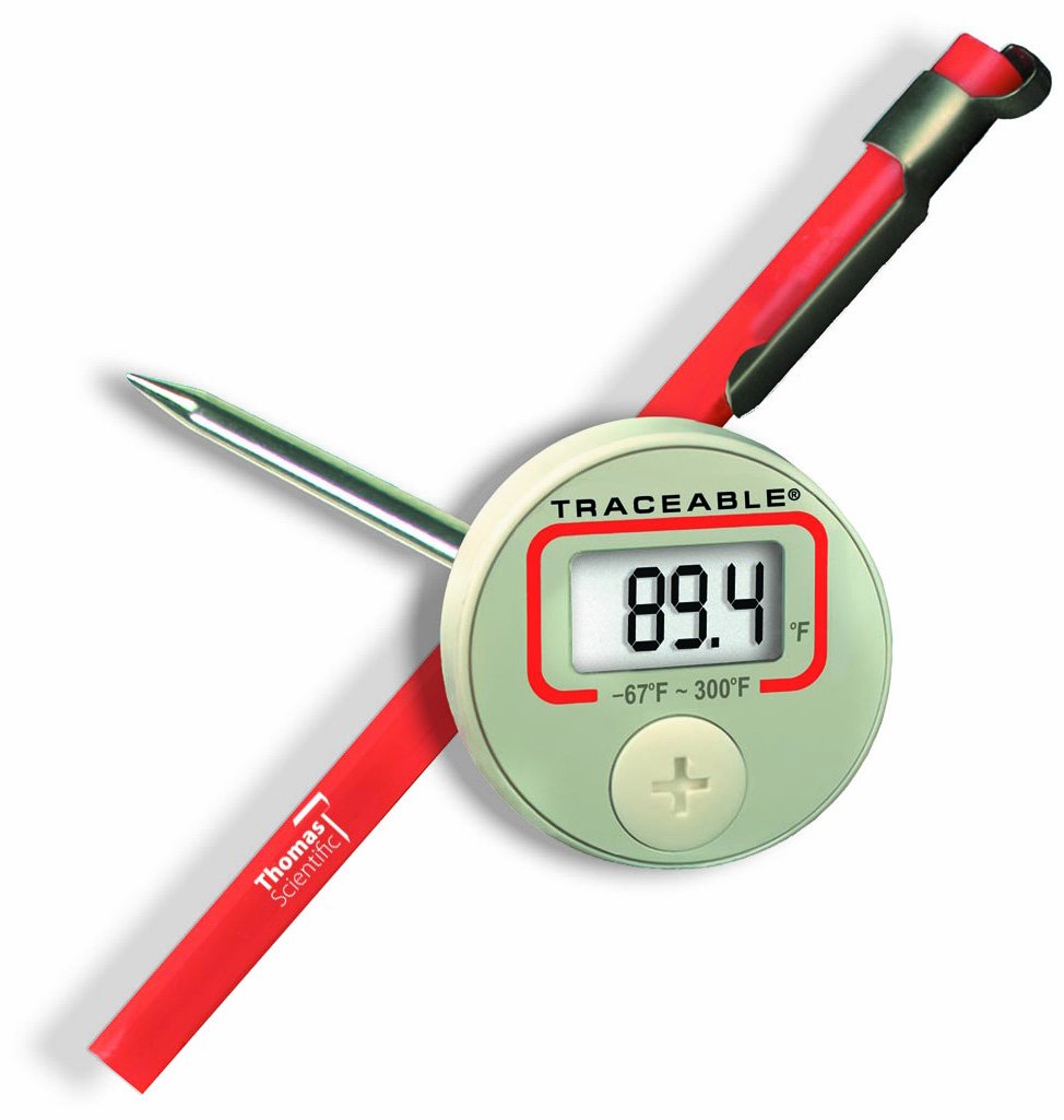 Thomas Traceable Digital Thermometer, 4-3/4" Stem, -67 to 300 degree F ...