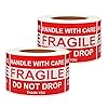 SJPACK Large Fragile Stickers 4'' x 6'' Eye-catching Fragile - Handle ...