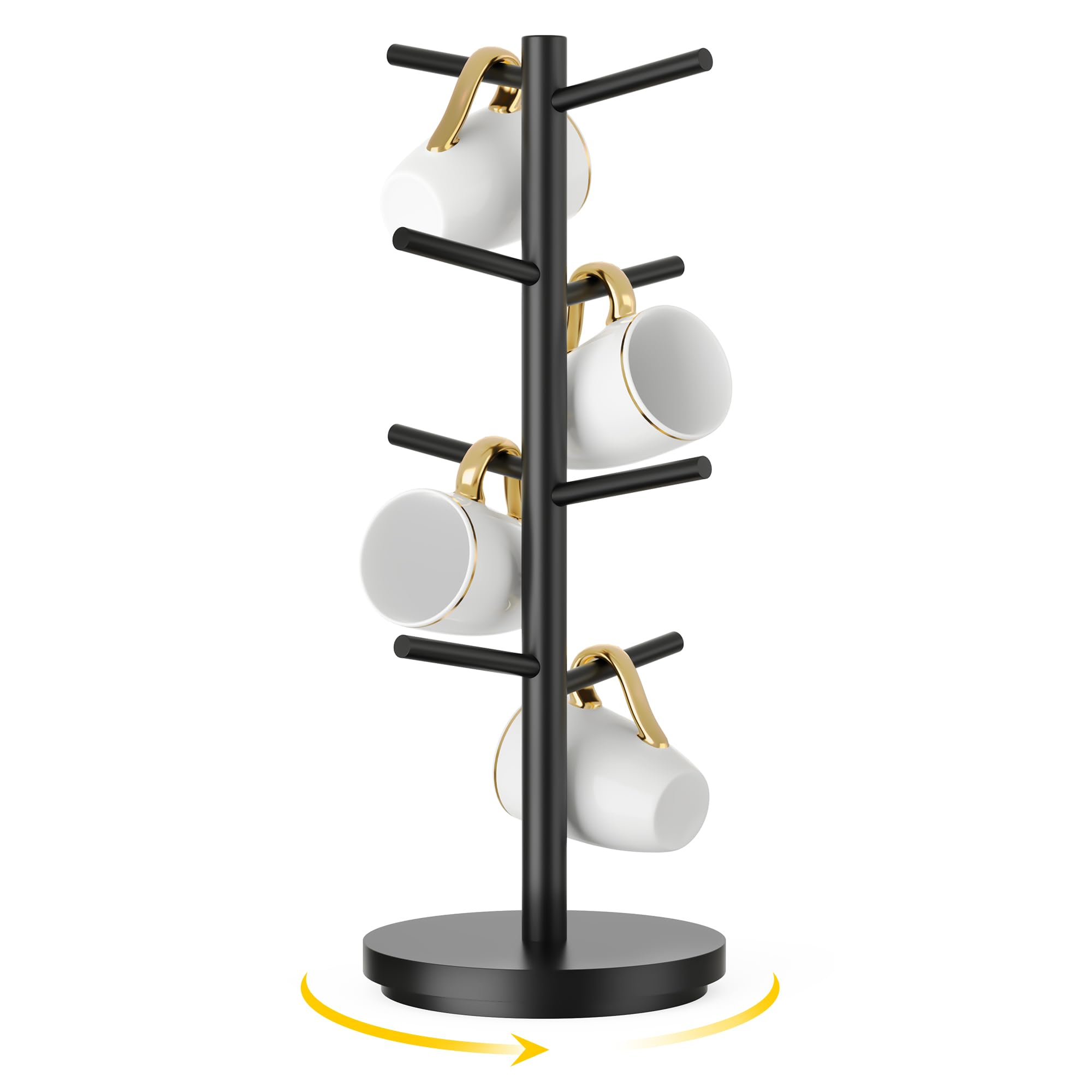 Wisuce Coffee Mug Holder Tree Upgraded 360°Rotated Coffee Cup Holder ...