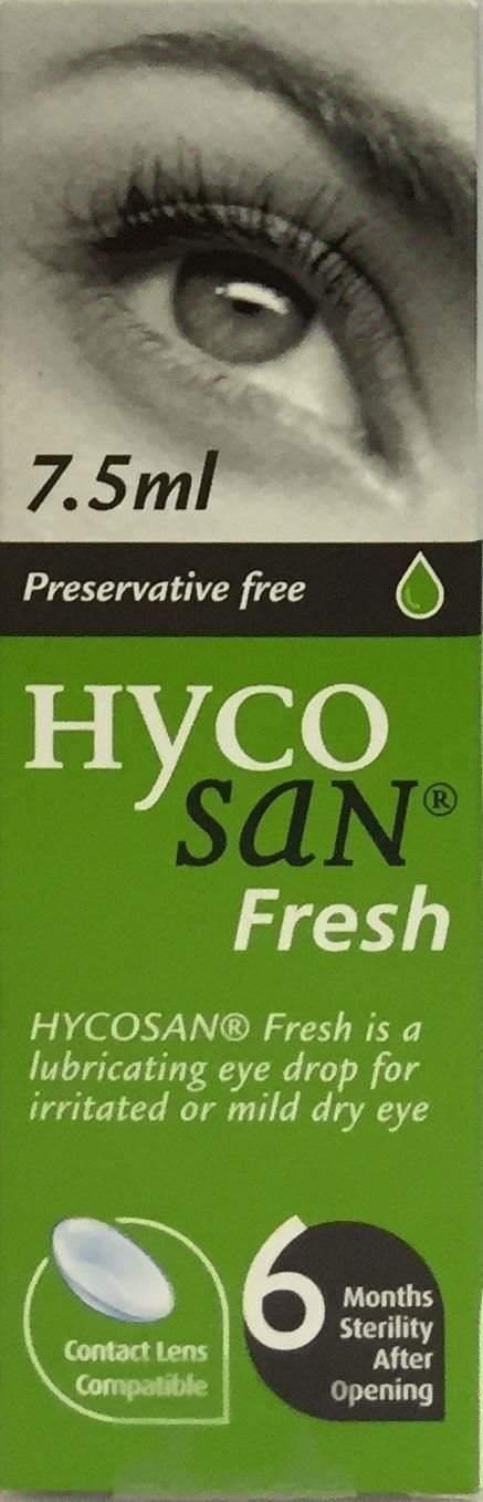 THREE PACKS of Hycosan Fresh Preservative Free Eye Drops 7.5ml: Amazon ...