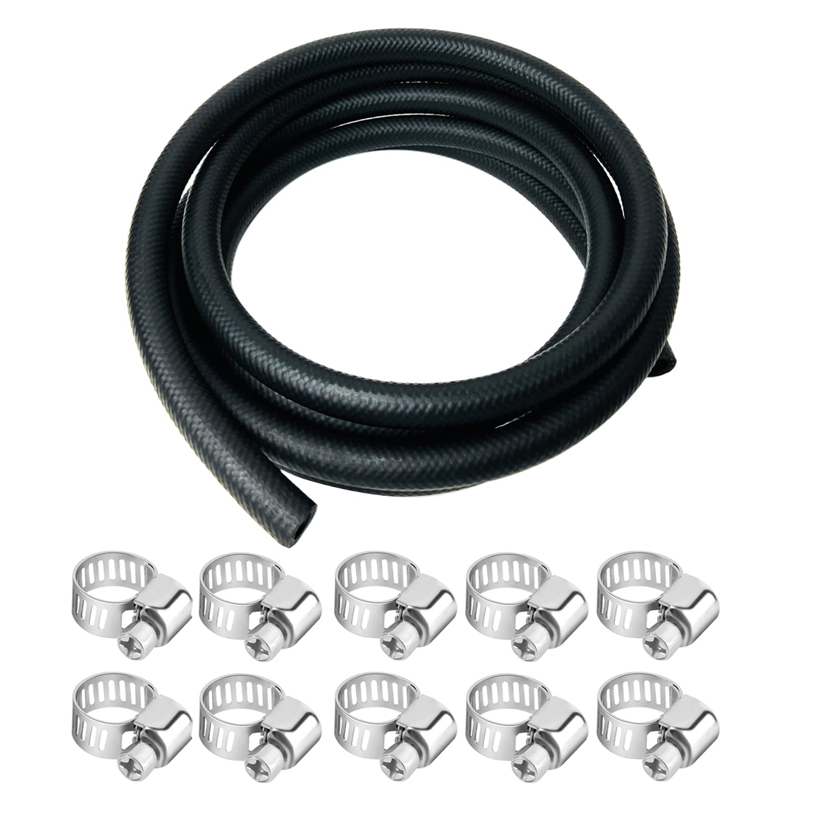 Impesur 3/8 Inch Fuel Line Hose 10 Feet NBR Oil Gas Fuel Hose Rubber ...