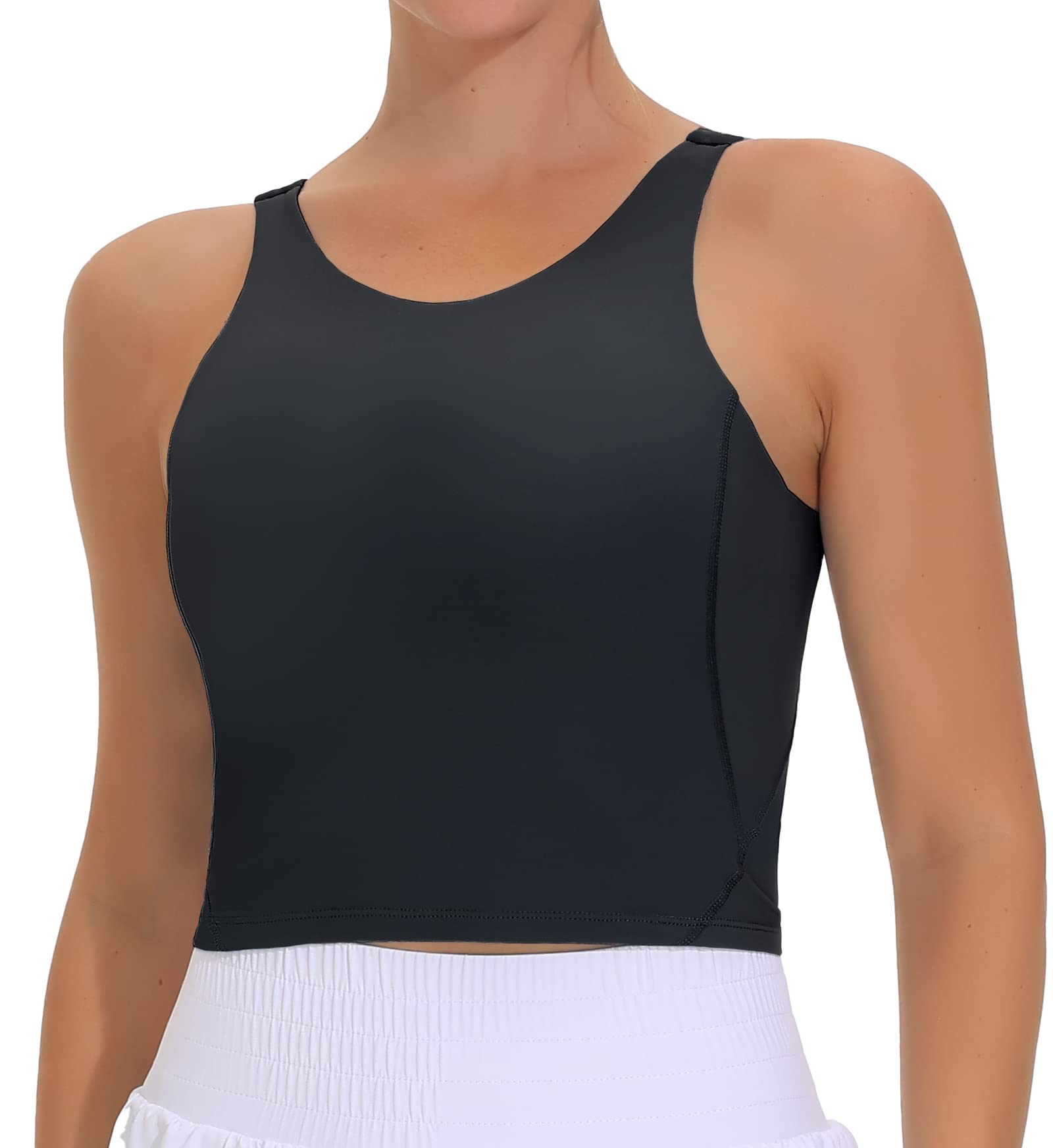 THE GYM PEOPLE Women's Sports Bra Sleeveless Workout Tank Tops Running ...