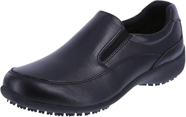 safeTstep Slip Resistant Women's Black Women's Kelly Slip-On 6 Wide ...