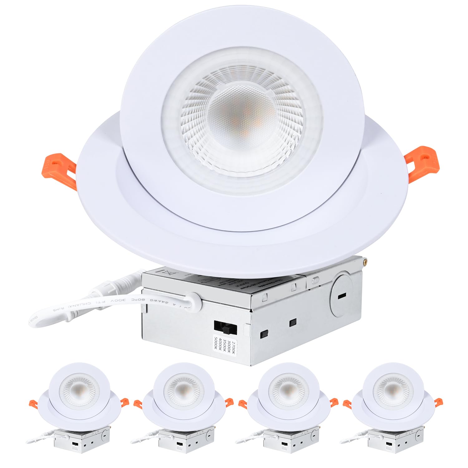 ZYC Gimbal LED Recessed Lighting - 6 Inch 9W 360° Rotation Adjustable ...