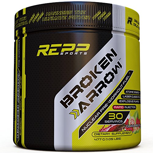 Repp Sports Broken Arrow Pre-workout, Guava Melon, 30 Servings, Intense ...