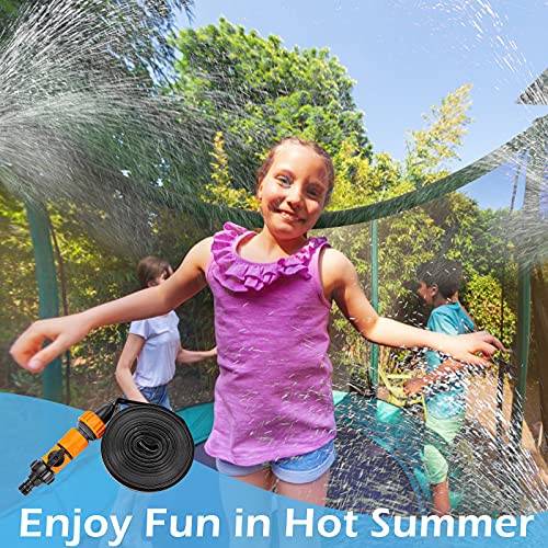 Lamly Zone 49.2Ft Trampoline Sprinkler Outdoor Trampoline Spray Water ...