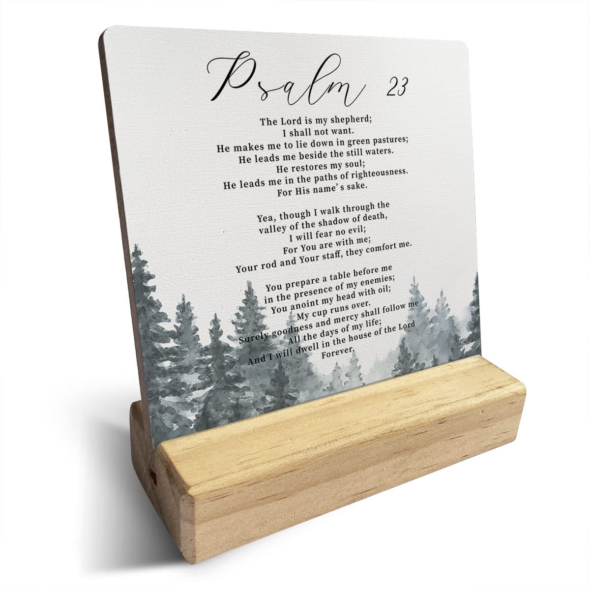 Country the Lord is My Shepherd I Shall Not Want Bible Verses Wooden ...