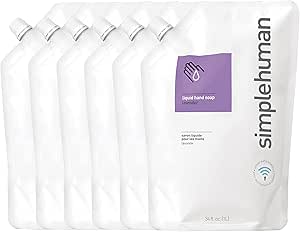 Amazon.com: simplehuman Lavender Moisturizing Liquid Hand Soap Refill Pouch, 34 Fl. Oz. (Pack of ...