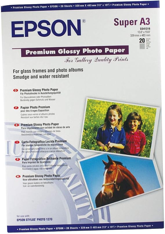 Epson Premium C13S041316 Papier Photo Brillant A3 Amazon fr Epson Premium C13S041316 Papier Photo Brillant A3 Amazon fr