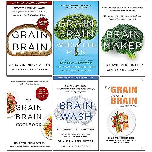 David Perlmutter 6 Books Collection Set (Grain Brain, The Grain Brain ...