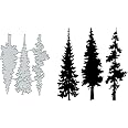 3pcs Tree Metal Die Cuts for Card Making,Spring Christmas Tree Card ...