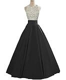 MACloth Women V Neck Sequin Wedding Formal Evening Gown Long Bridesmaid ...