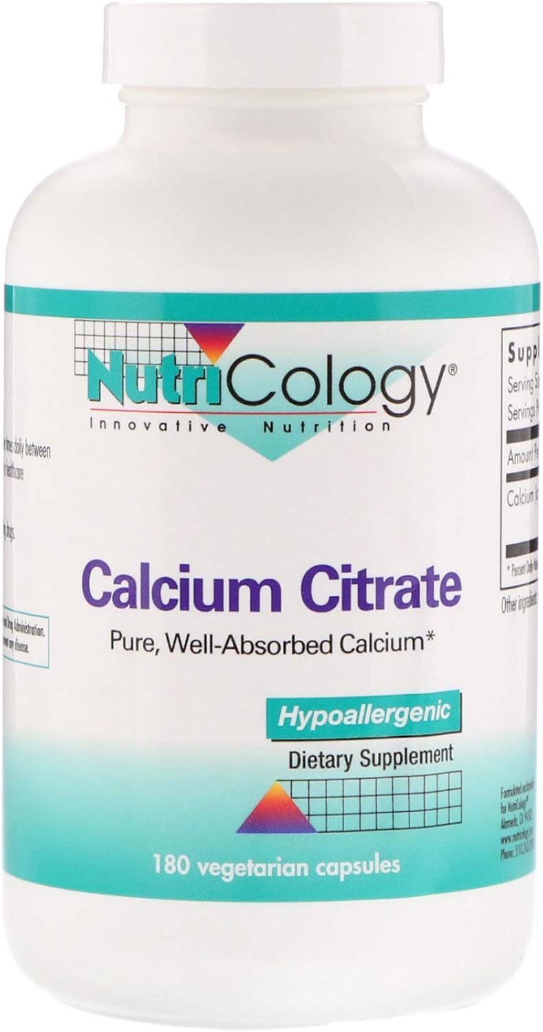 Amazon.com: Nutricology Calcium Citrate 180 Cap: Health & Personal Care