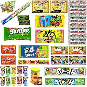 Amazon.com : Ultimate Sour Candy Bundle - 50 Packages of Candy - Over ...