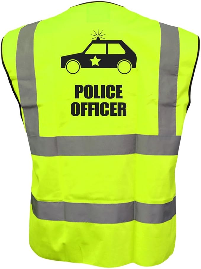 Kids Fun POLICE OFFICER Hi Viz Vis Vest Childs Reflective Waistcoat ...