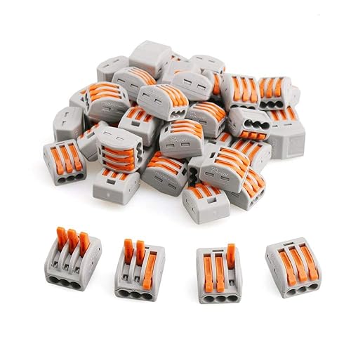 Lever Nut 3 Port Wire Connector Terminal Block Pct 213 Compact Push Butt Joint Cable Connector