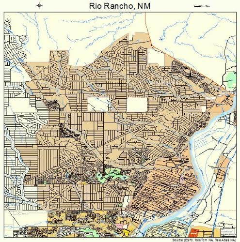 Amazon.com: Large Street & Road Map of Rio Rancho, New Mexico NM ...