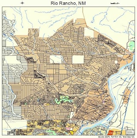 Amazon.com: Large Street & Road Map of Rio Rancho, New Mexico NM ...