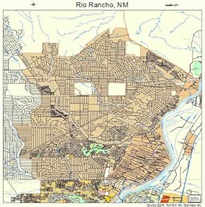 Amazon.com: Large Street & Road Map of Rio Rancho, New Mexico NM ...