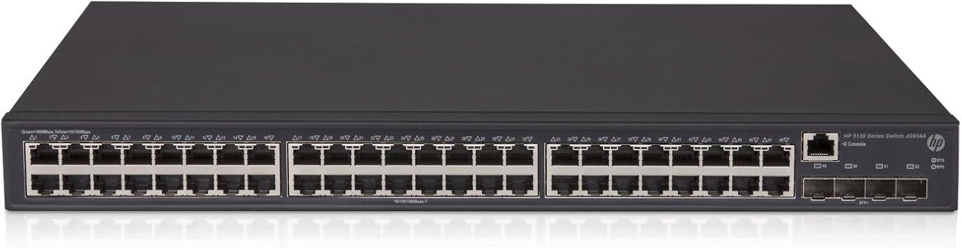 HP 5130-48G-4SFP+ EI - Switch de red (L3, Gestionado, Gigabit Ethernet ...