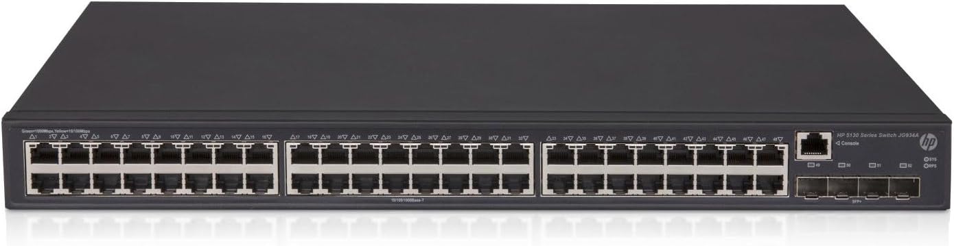 HP 5130-48G-4SFP+ EI - Switch de red (L3, Gestionado, Gigabit Ethernet ...