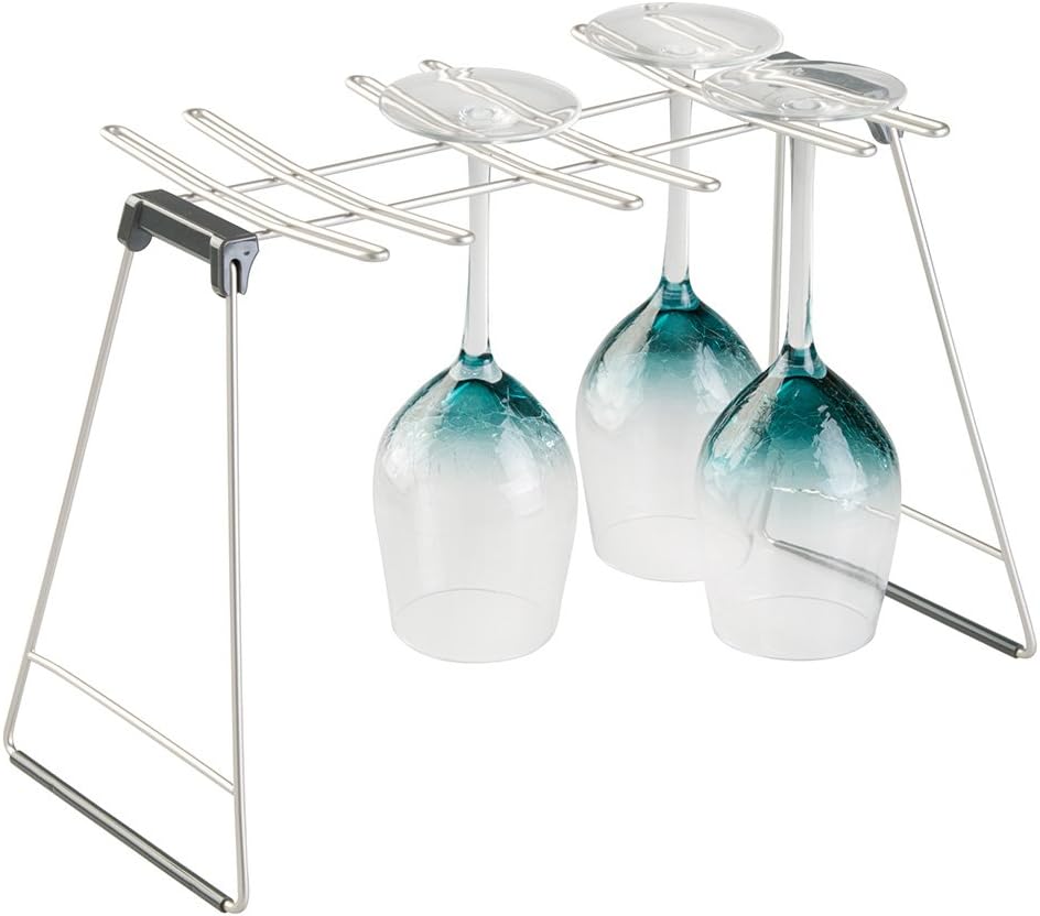 mDesign porte-verres à vin en acier inoxydable – support de rangement ...