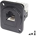 Amazon.com: QIANRENON RJ11 Panel Mount Cat3 Telephone in-line Dual ...
