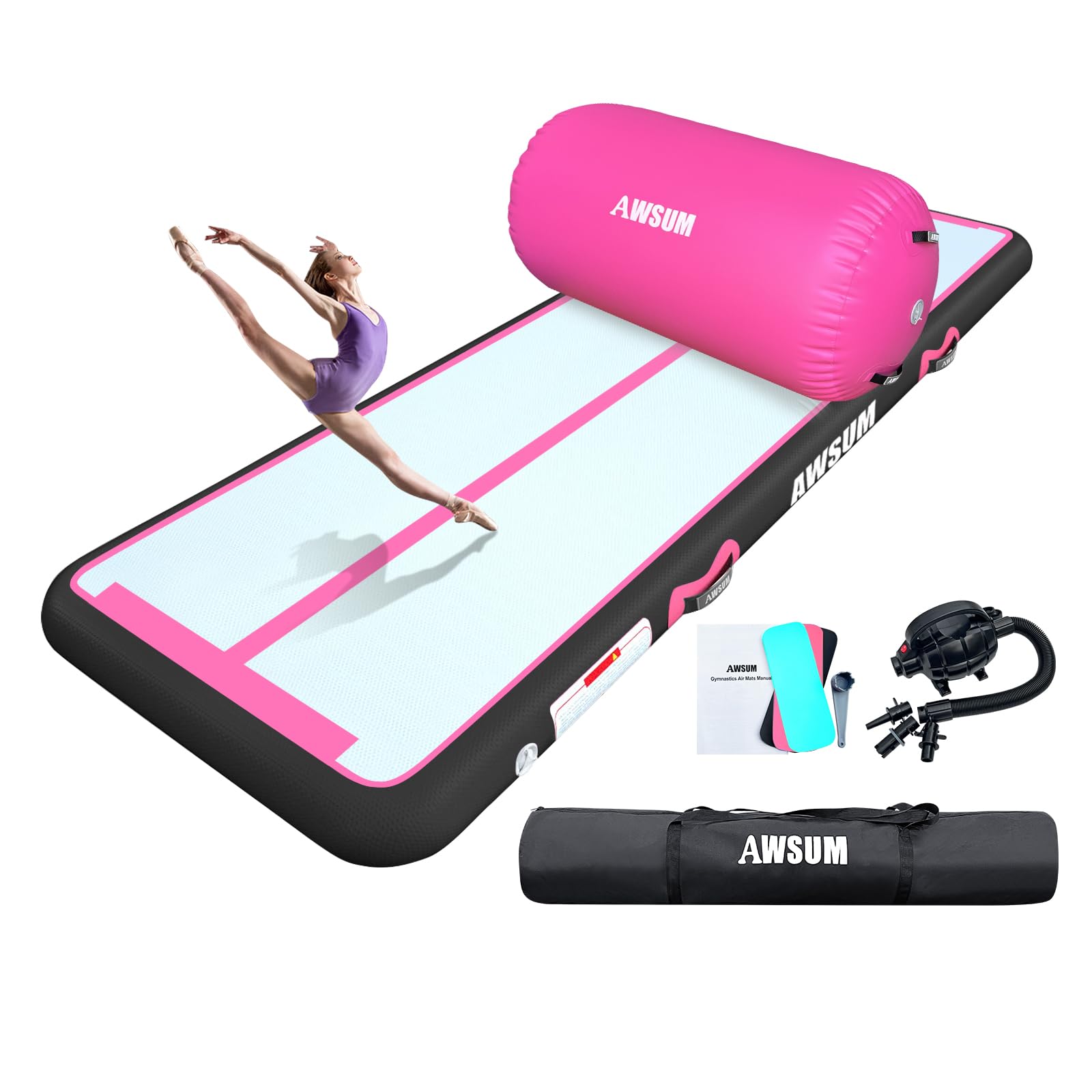 Mua AWSUM 10ft /13ft Gymnastics Mat with Air Roller Tumbling Barrel ...
