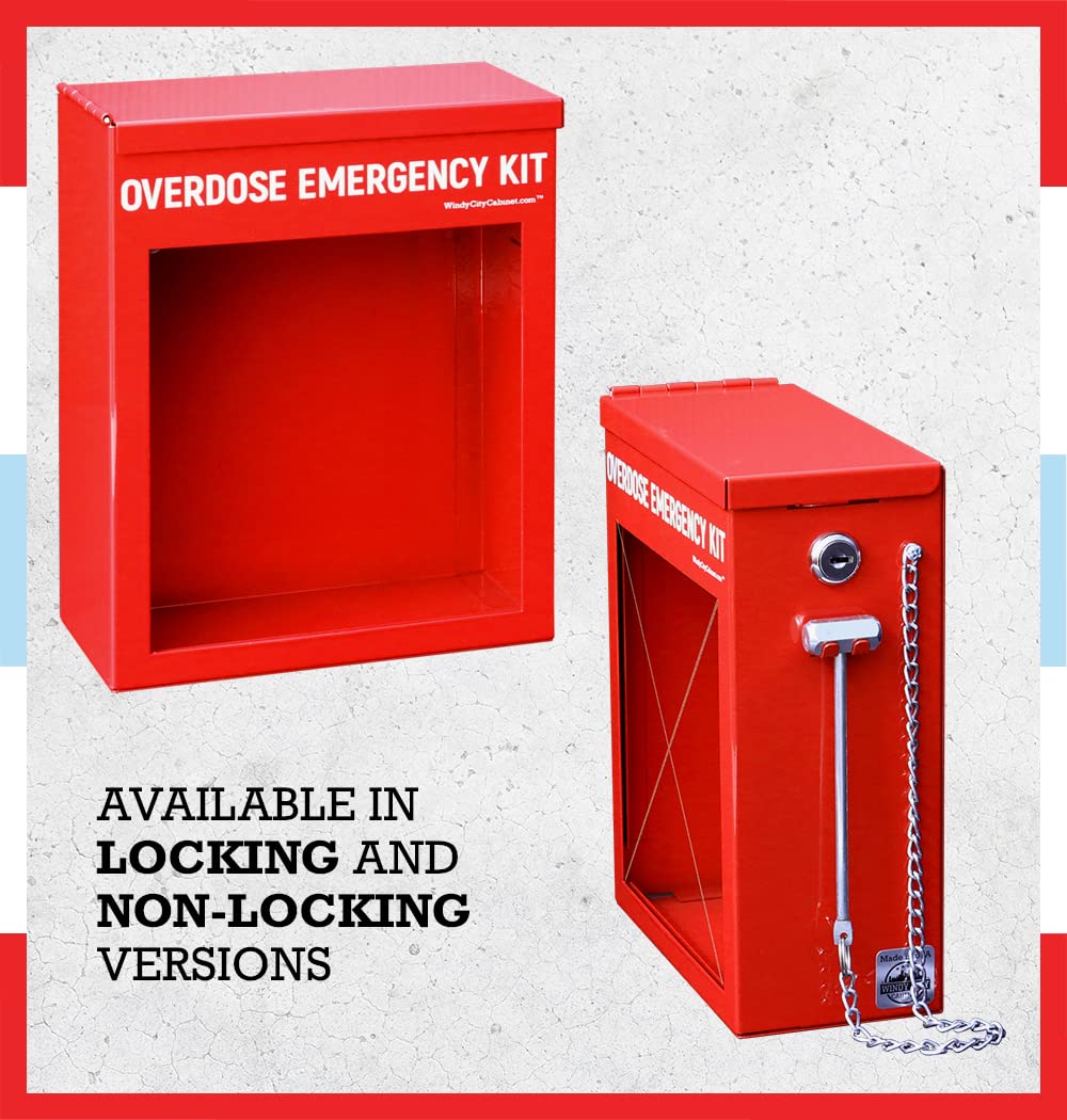 Mua Overdose Emergency Kit Non-Locking Cabinet - High Visibility ...