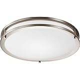 LB72132 LED Flush Mount Ceiling Lighting Oval, Antique Brushed Nickel ...
