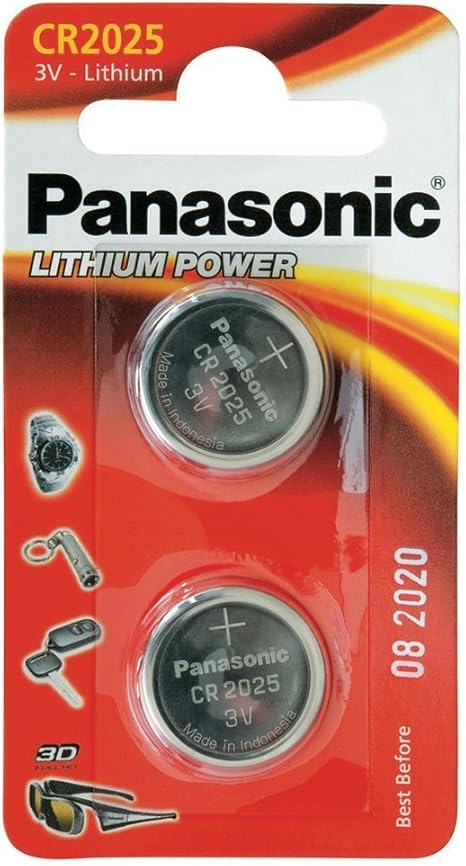 Panasonic CR2025 Specialist Lithium Coin Battery: Amazon.co.uk: Electronics