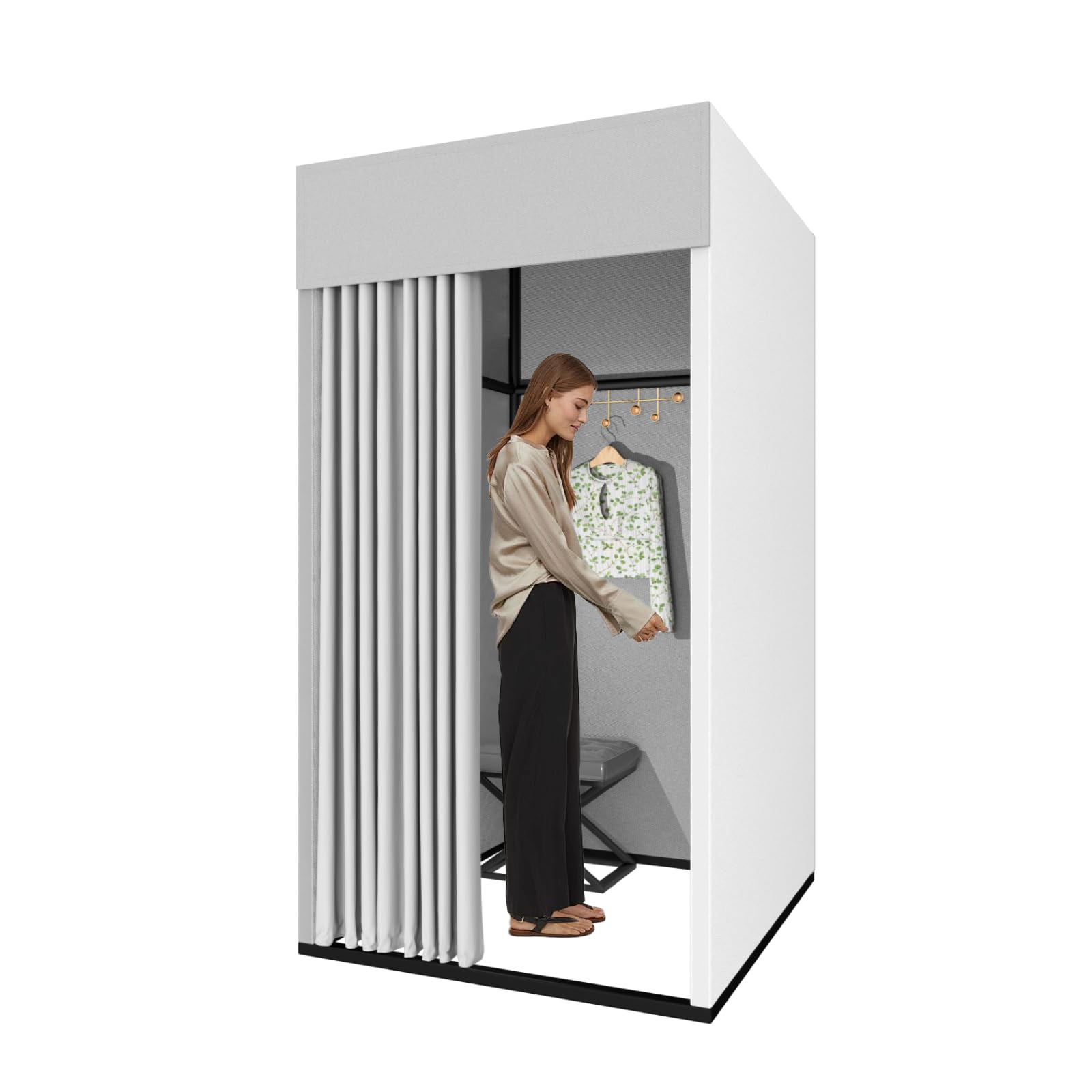 Mua Clothing Store Fitting Room, Movable Square Changing Room, DIY ...