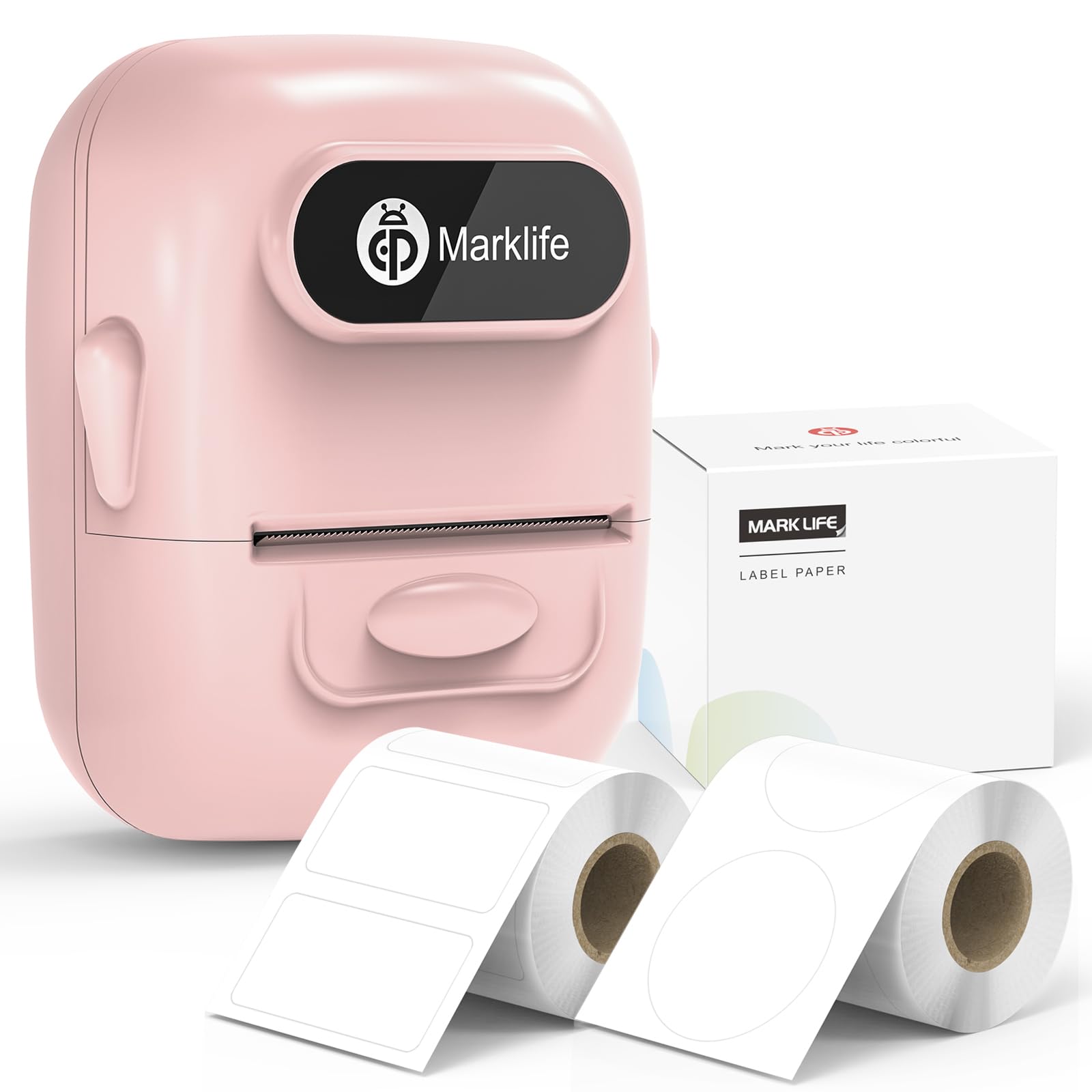 MARKLIFE Label Maker Machine with Tape Barcode Label Printer - Mini ...