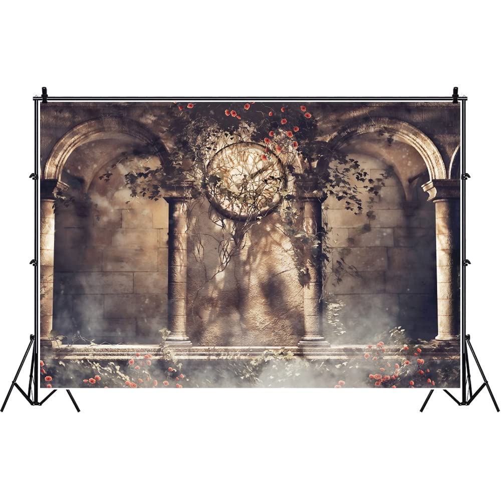 Laeacco Retro Clock Gothic Backdrop 10x8ft Vinyl Photography Background ...