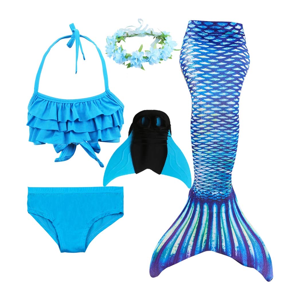 Coda da Sirena per Nuotare Costumi da Bagno 5 PCS Mermaid Insiemi del ...