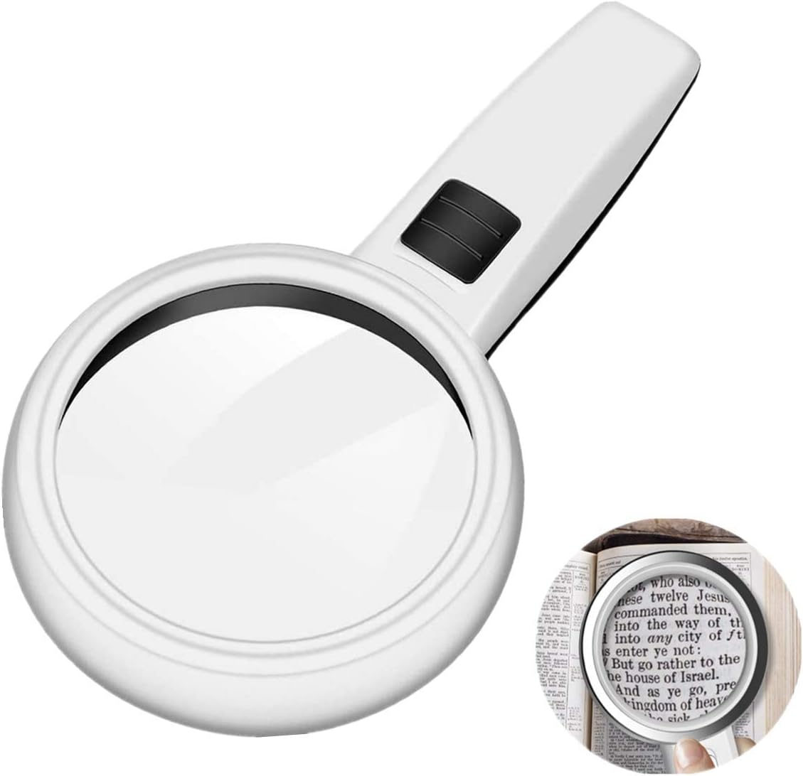 Lupe mit Licht, 30X Lupen LED Handlupe mit Licht, Beleuchtet ...