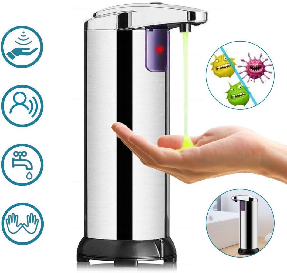 Seifenspender Automatisch, KIPIDA Infrarot Seifenspender Edelstahl ...